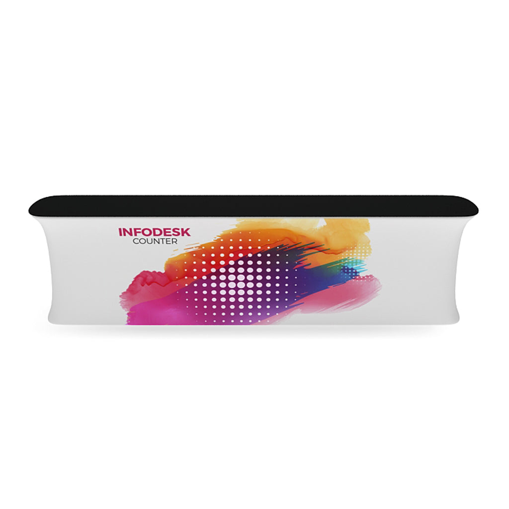 12' Straight InfoDesk Trade Show Counter — Total Trade Show
