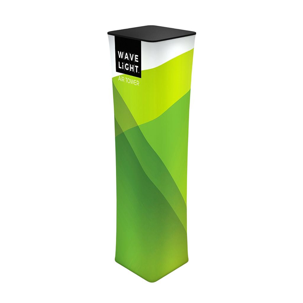 10.5' WaveLight Air Backlit Inflatable Square Tower — Total Trade Show