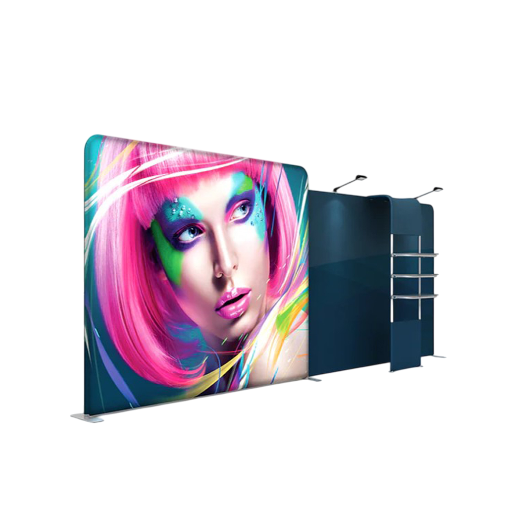 20' WaveLight Backlit Waterfall Shelf Display — Total Trade Show