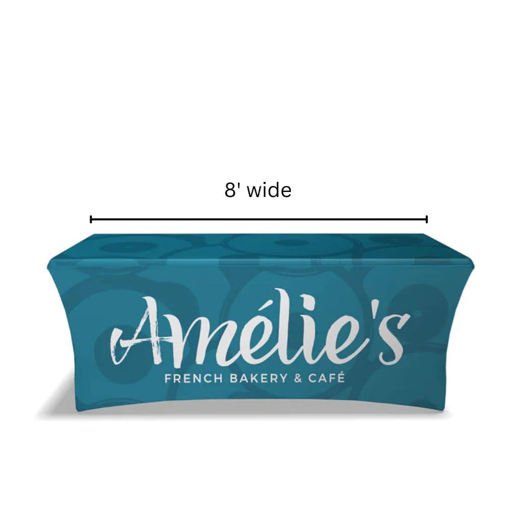 8' Custom Fitted Table Cover — Total Trade Show