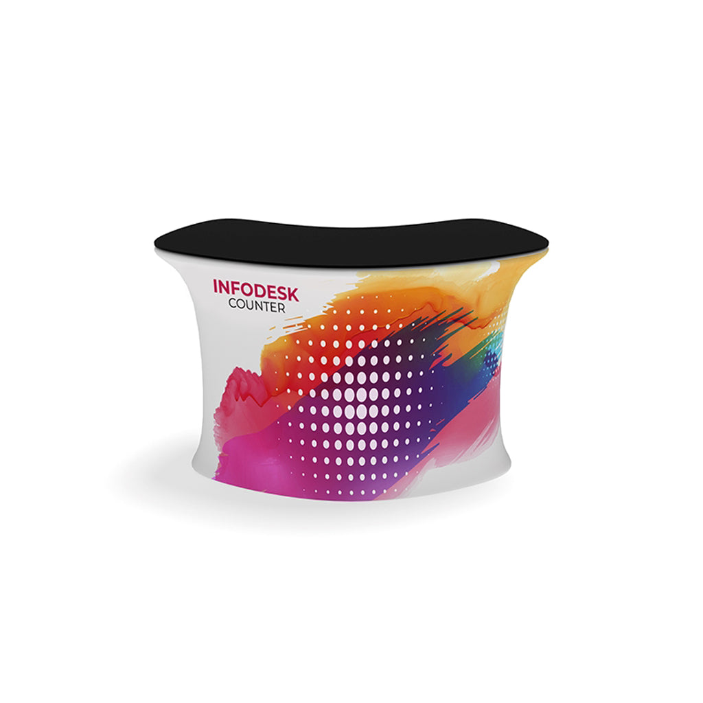 6' Curved InfoDesk Trade Show Counter — Total Trade Show