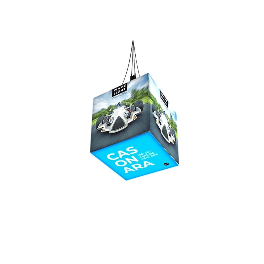 3' WaveLight Casonara Blimp Hanging Cube Light Box — Total Trade Show